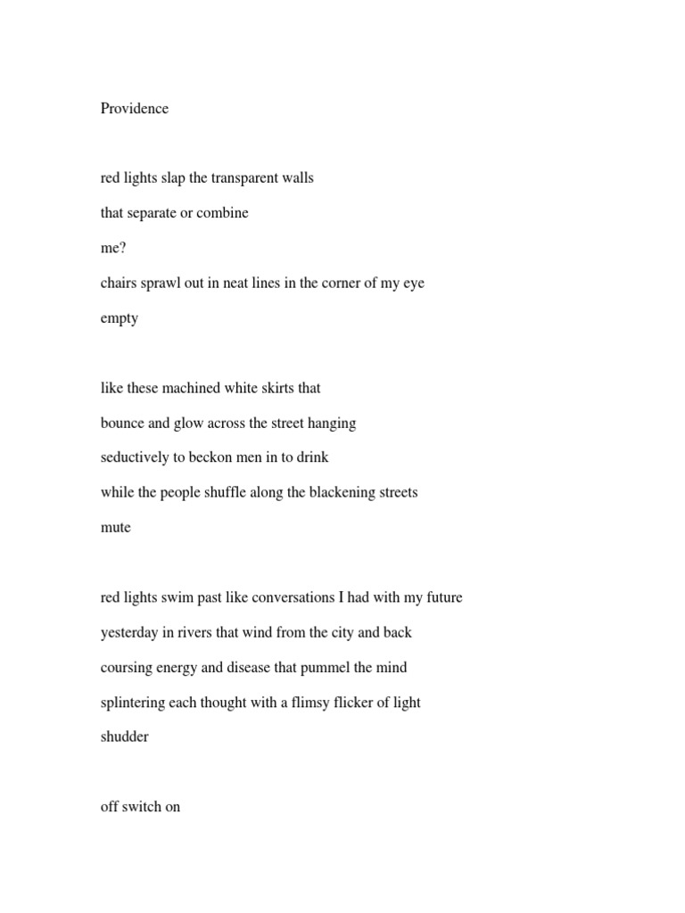 Providence | PDF | Poetry