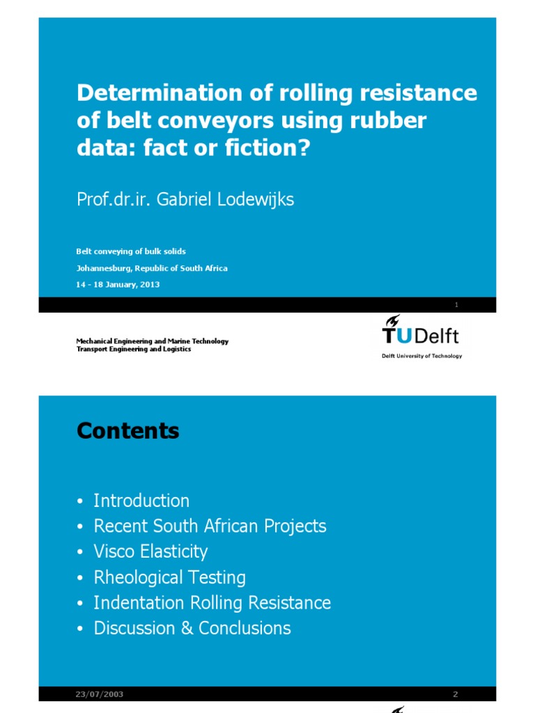 Lecture 3 Determination of Rolling Resistance Using Rubber Data - Fact ... Lecture 3 Determination of Rolling Resistance Using Rubber Data - Fact ...