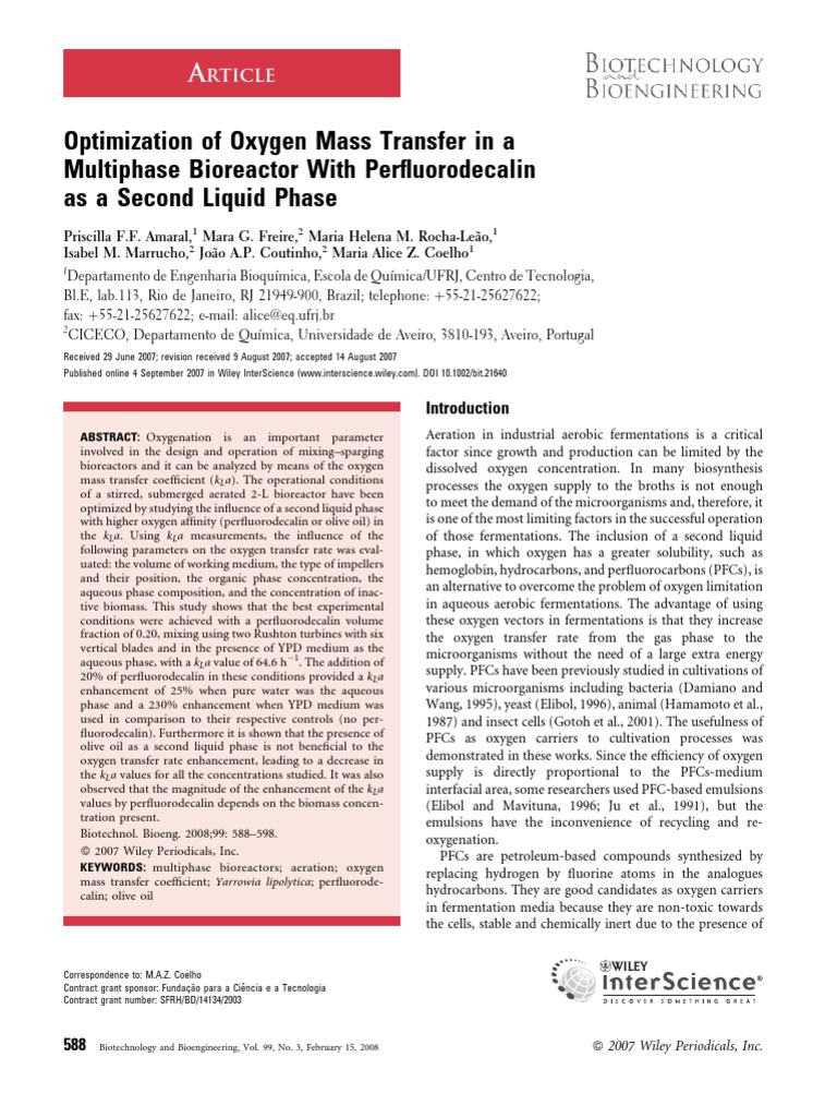Appendix 1 - Optimization of Oxygen Mass Transfer in A Multiphase ...