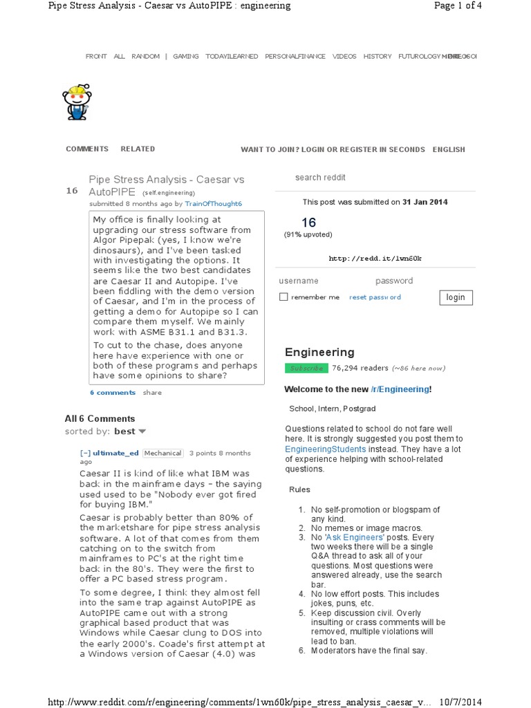 CAESAR II Vs Autopipe | PDF