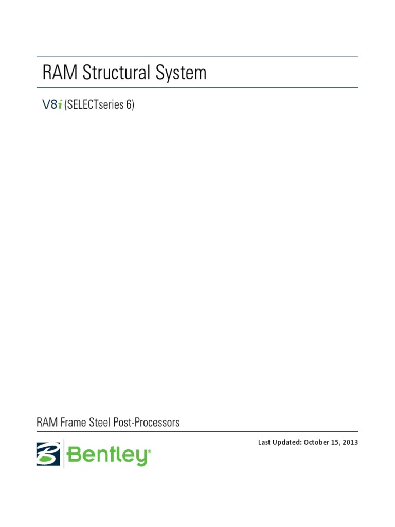 Ram Frame Steel Post Processor | PDF | Structural Steel | Beam (Structure)