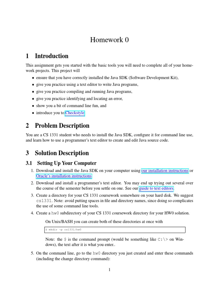 HW 0 | PDF | Information Technology Management | Software