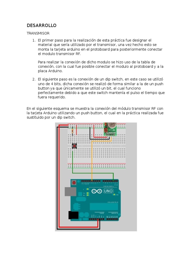 Reporte Radio Frecuencia | PDF | Arduino | Transmisor