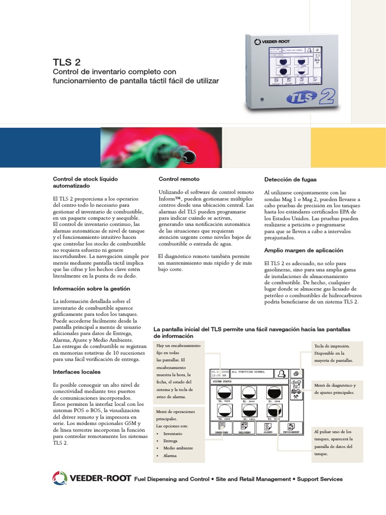 Veeder Root TLS2 Español PDF | PDF | Transport Layer Security | Pantalla táctil