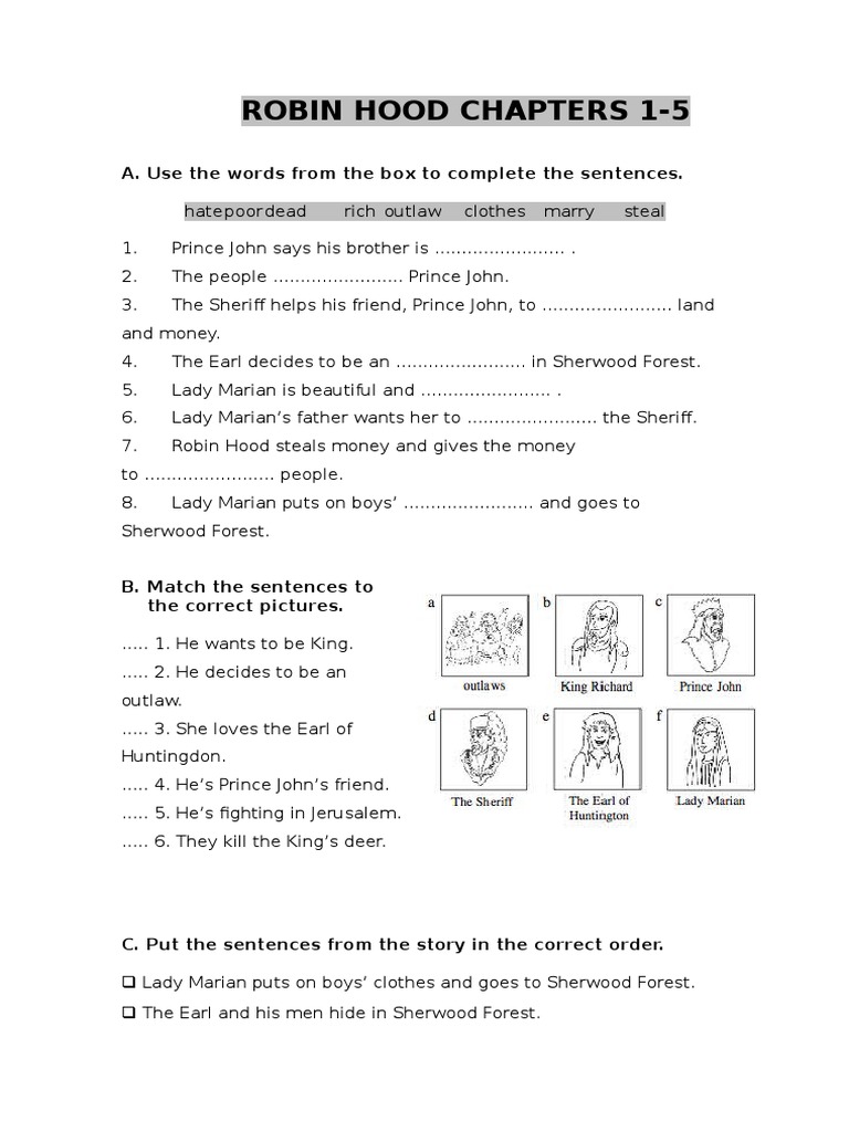 Robin Hood Chapters 1-5 | PDF