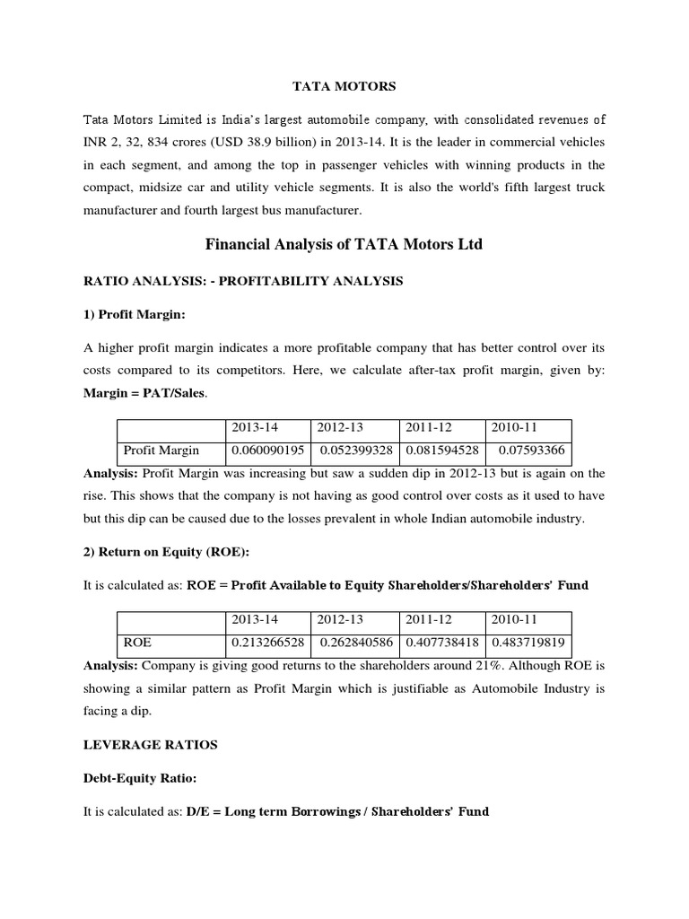 Tata Motors Fundamental Analysis | PDF | Market Liquidity | Inventory