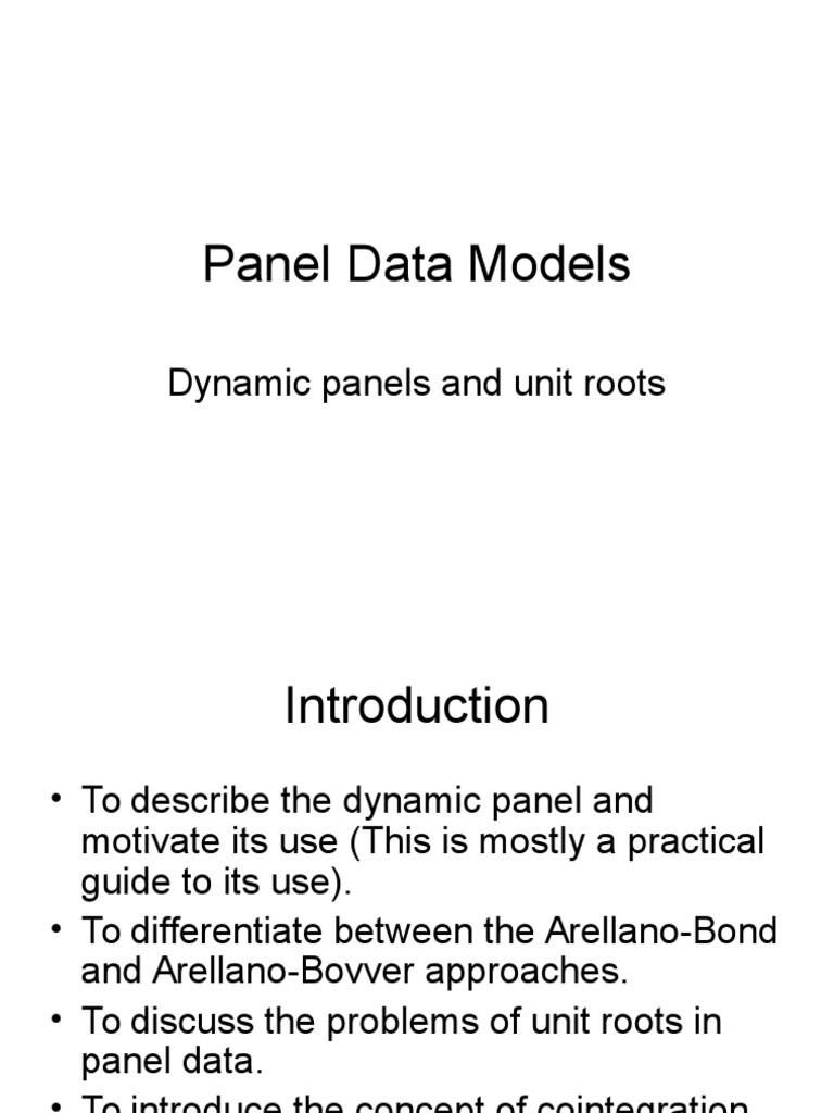 Dynamic Panel Data Models | Stationary Process | Autocorrelation