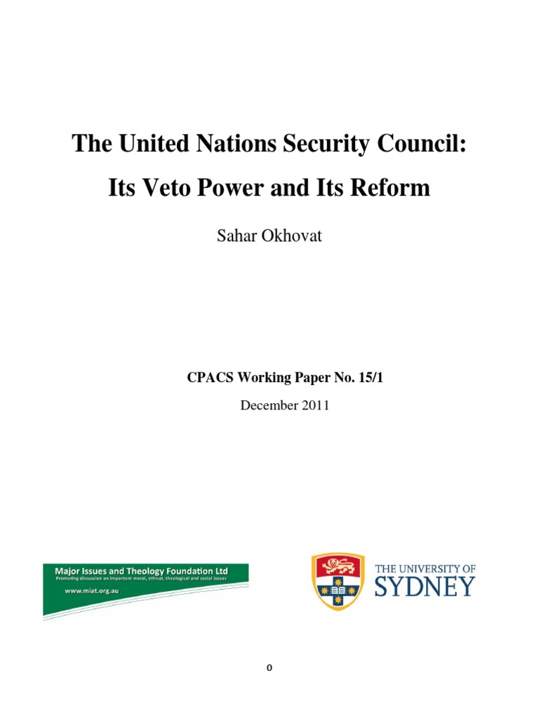 UNSC Paper | PDF | United Nations Security Council | United Nations