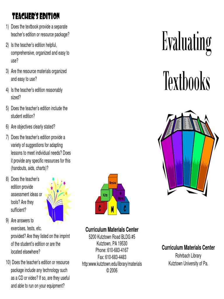 Textbook Evaluation | PDF | Textbook | Educational Psychology
