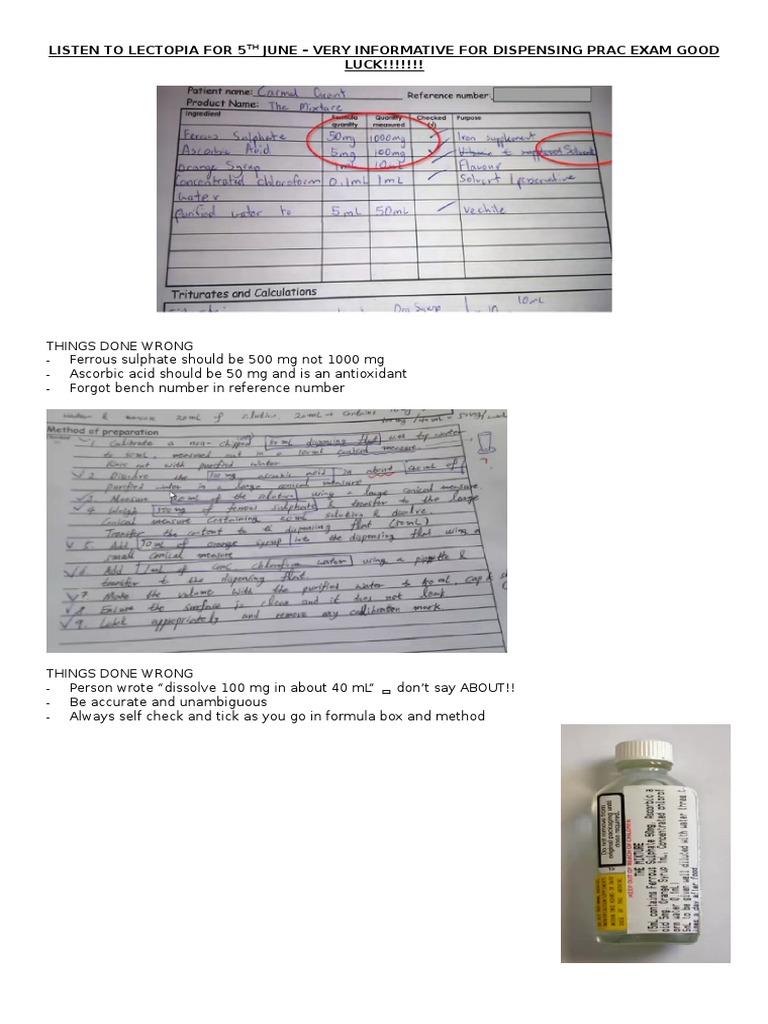Things Done Wrong Dispensing Prac | PDF | Self-Improvement | Wellness