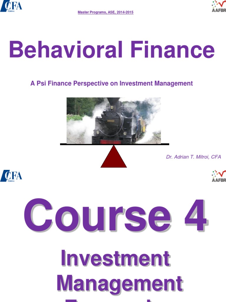 4 PsiFinance Behavioral Finance Course Mitroi 2015 | PDF | Discounting ...