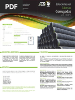 AASHTO M 252-09 ESP Tuberia Corrugada de PE Para Drenaje