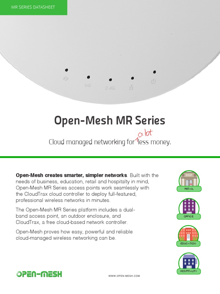 Open-Mesh MR900 AP 2.4GHz/5GHz | PDF | Wireless Access Point | Computer ...