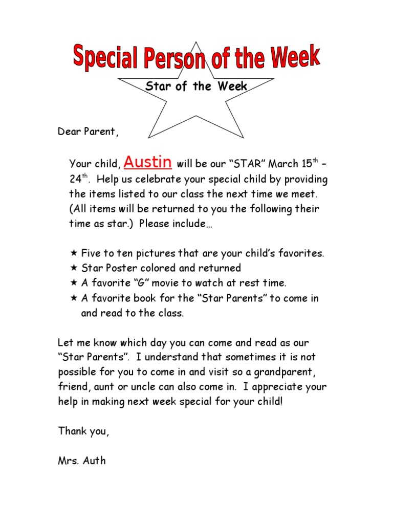 Celebrate Austin as Star of the Week | PDF | General Fiction