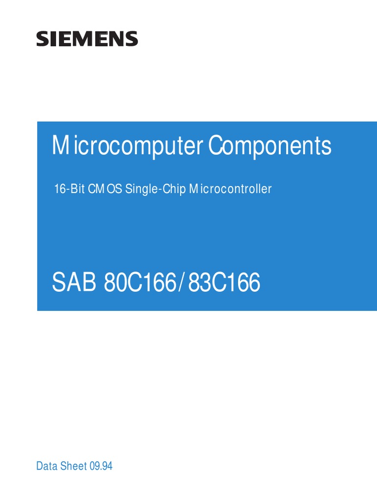 Microcomputer Components: 16-Bit CMOS Single-Chip Microcontroller | PDF ...