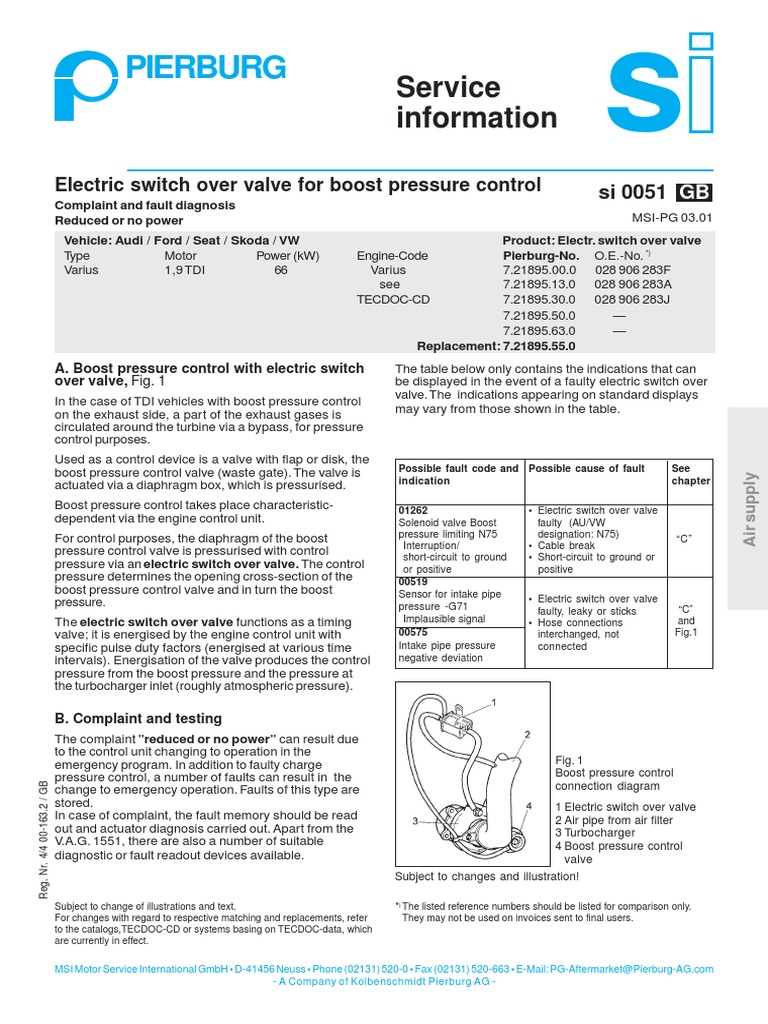Boost Pressure Control Valve Diagnostics | PDF | Turbocharger | Valve