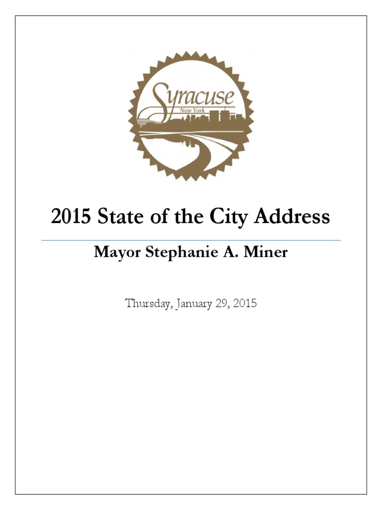 2015 State of The City Address | PDF | Infrastructure | Taxes
