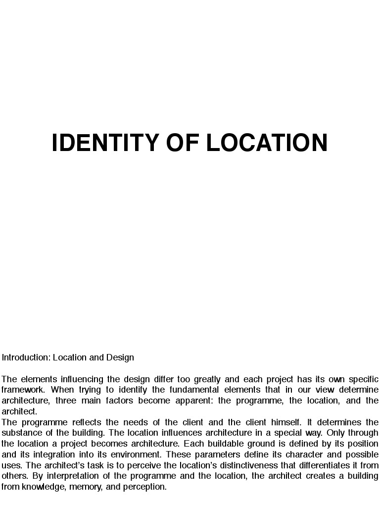 Genius Loci | PDF | Landscape | Phenomenology (Philosophy)