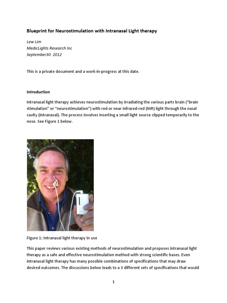 Blueprint For Neurostimulation With Intranasal Light Therapy | PDF ...