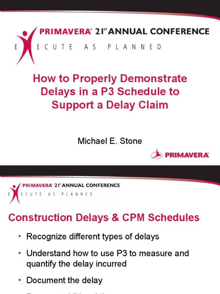 2004 How To Properly Demonstrate Delays in A P3 Schedule To Support A ...