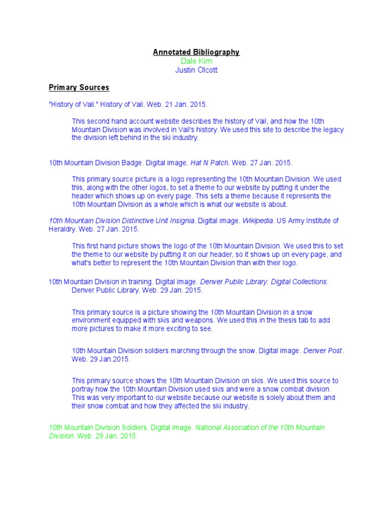 NHD Annotated Bibliography | PDF | Armed Conflict | Unrest