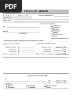 Variation Order Request Form Template | PDF