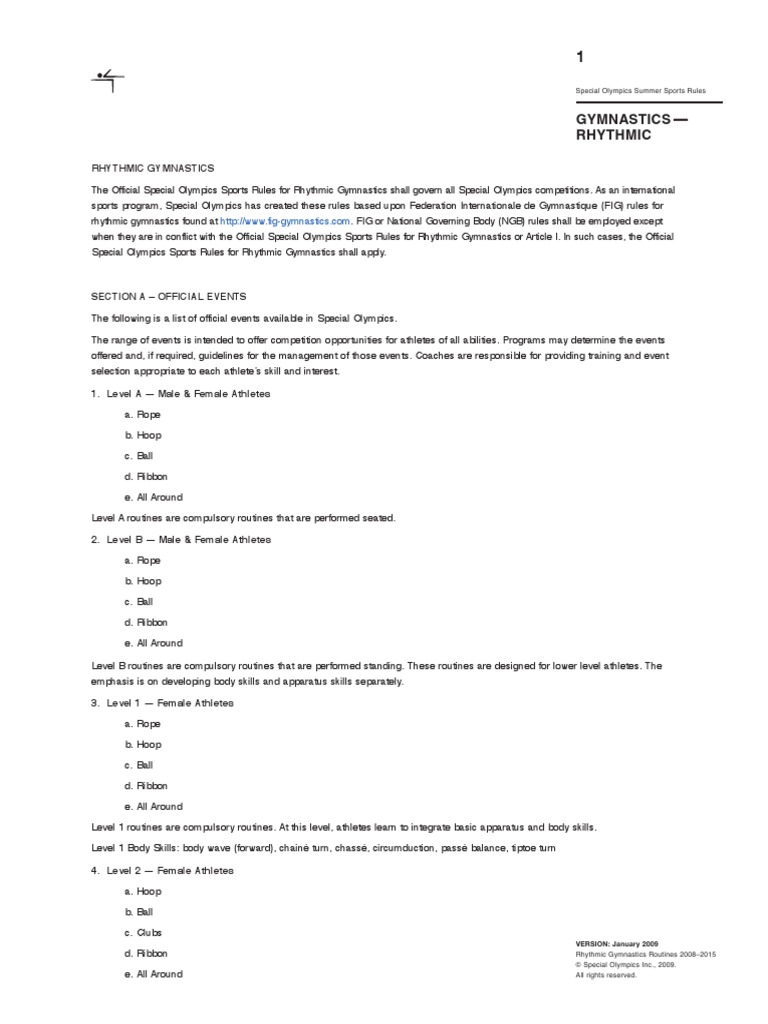 Gymnastics Rhythmic PDF | PDF | Gymnastics | Sports