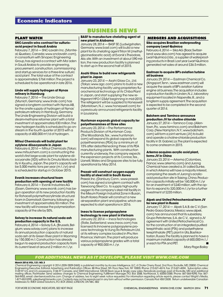 Cepci 2014 | Consumer Price Index | Industries