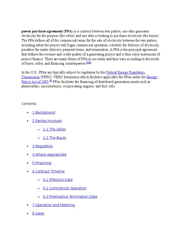 Overview of Power Purchase Agreements | PDF | Physical Universe | Economies