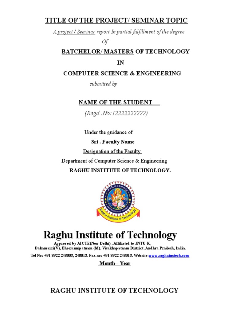 RIT CSE Project/ Seminar Certificate | PDF