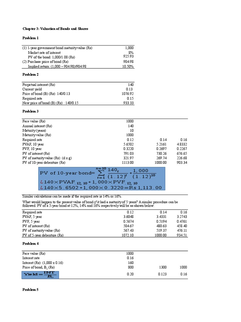 Chapter 3 Prob Solutions | PDF | Dividend | Present Value