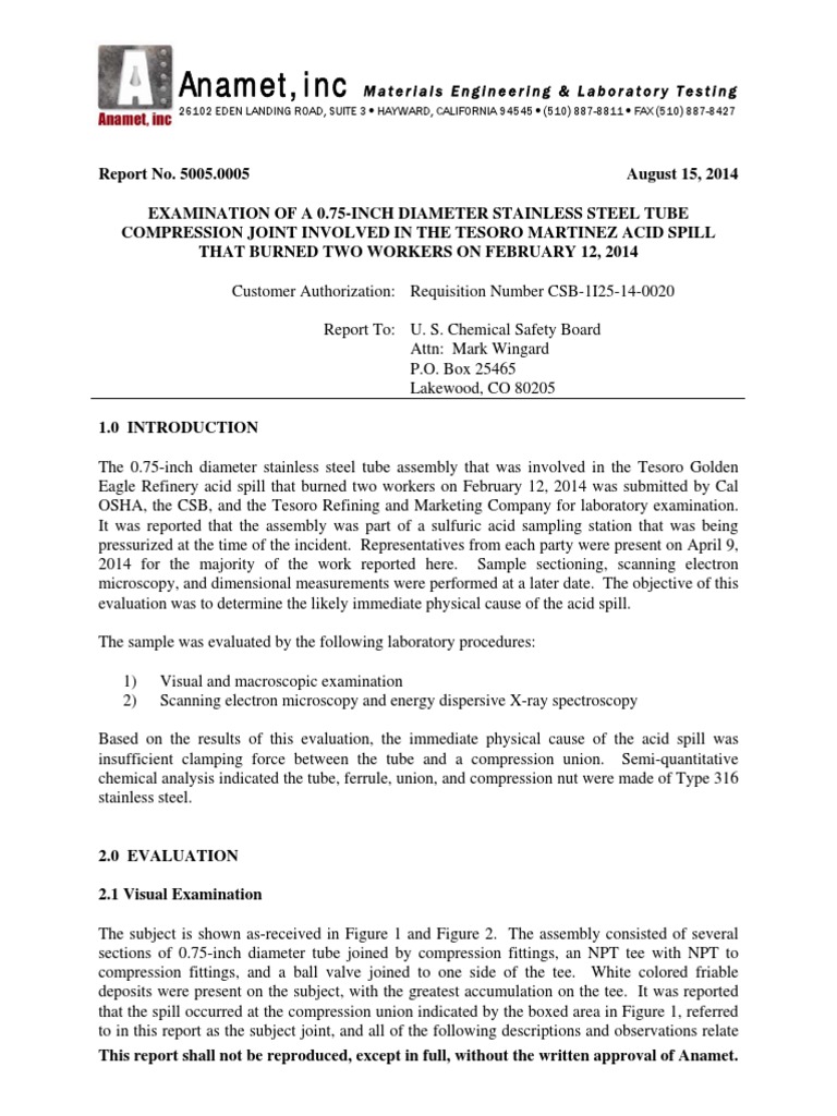 Tesoro Martinez Metallurgical Report | PDF | Scanning Electron ...