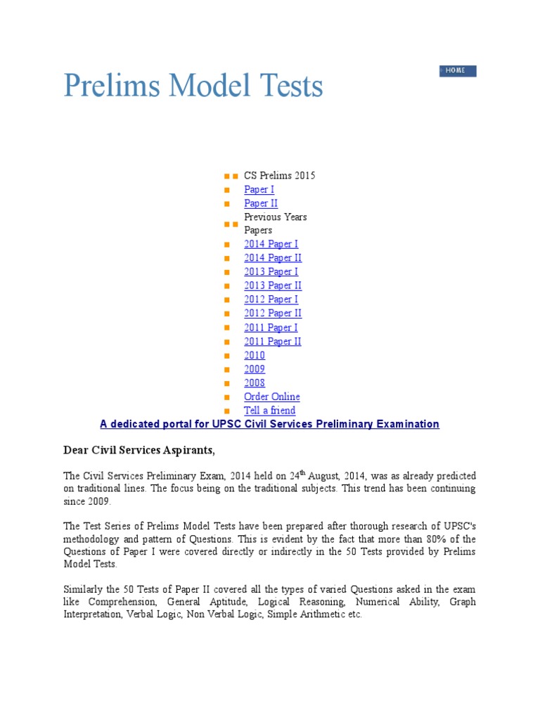 CS Prelims Online Test Series | PDF | Test (Assessment) | Science