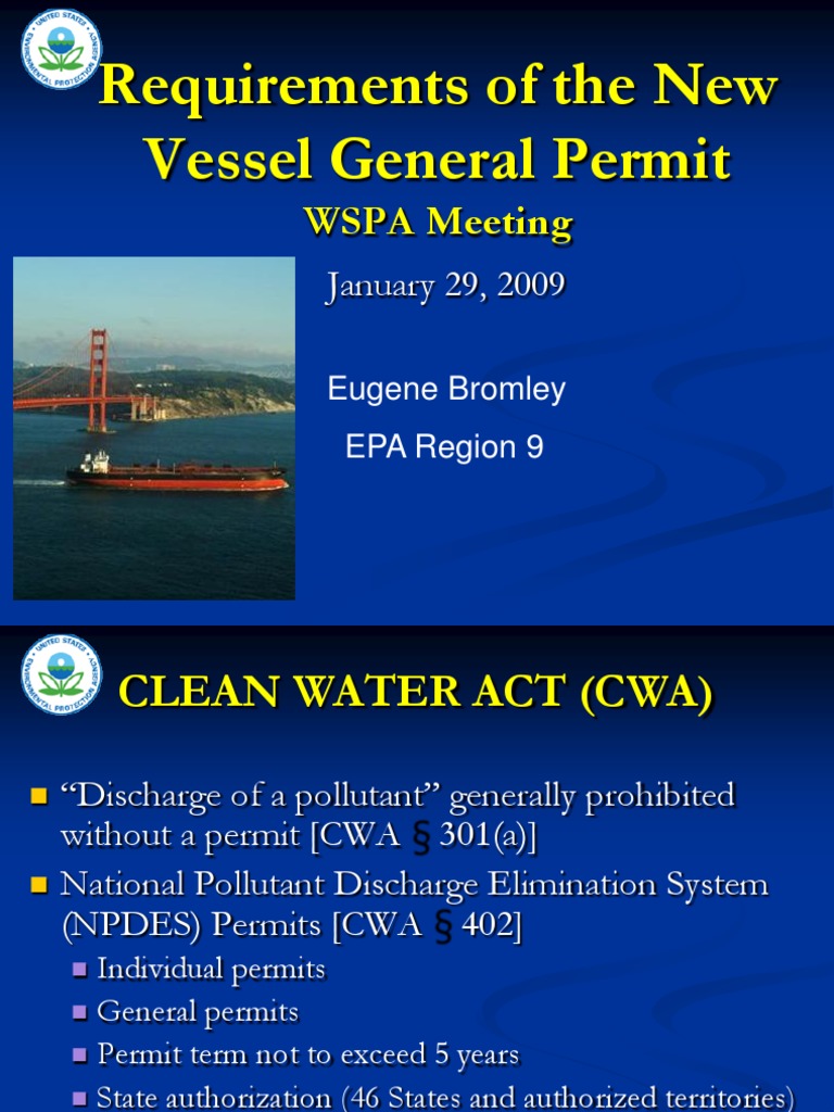 EPA PPT Tanker Vessel | PDF | Clean Water Act | Water