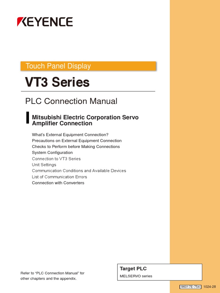 VT3 Series: Connection Manual | PDF | Parameter (Computer Programming ...