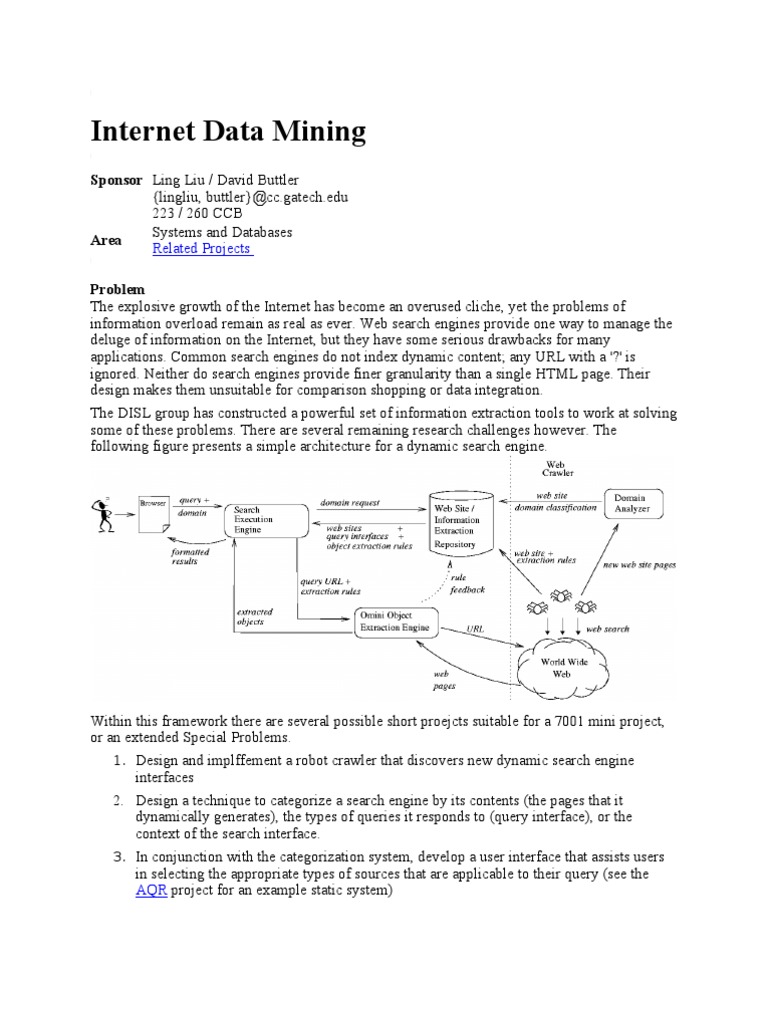 Internet Data Mining | PDF | Web Search Engine | Software Engineering