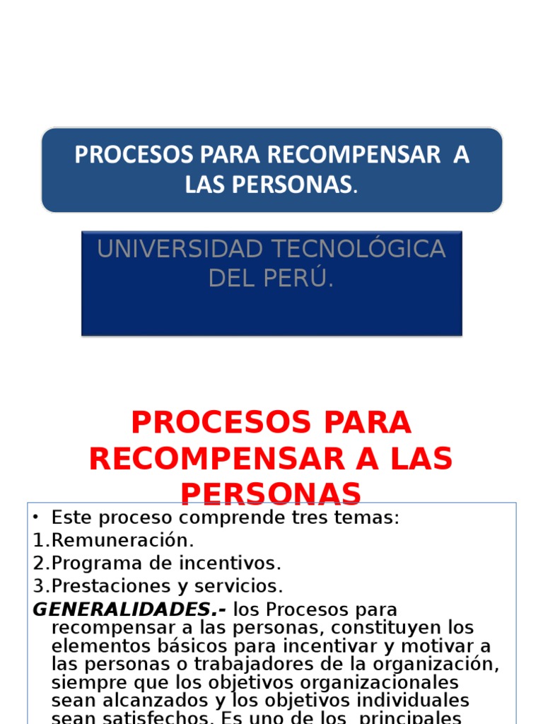 Procesos de Recompensa en Organizaciones | PDF | Salario | Pensión