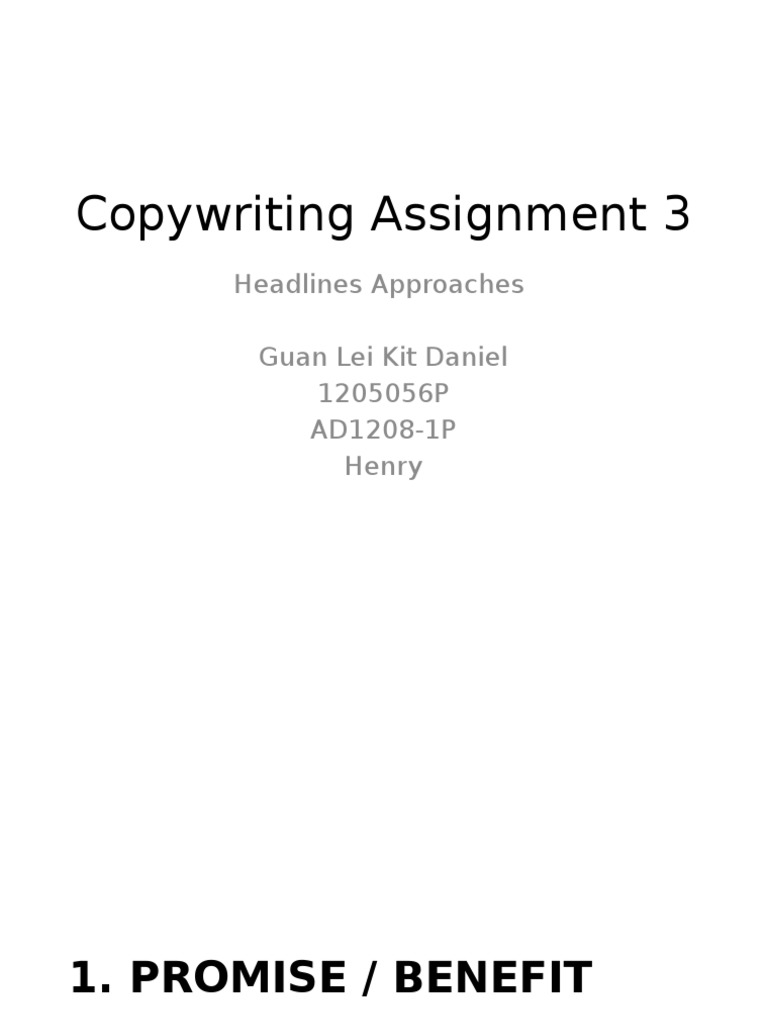 Copywriting Techniques for Impact | PDF | Wellness