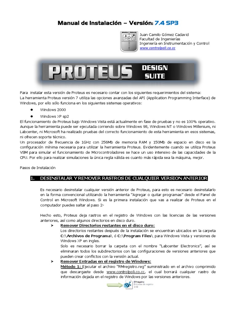 Manual de Proteus | Descargar gratis PDF | Registro de Windows ...