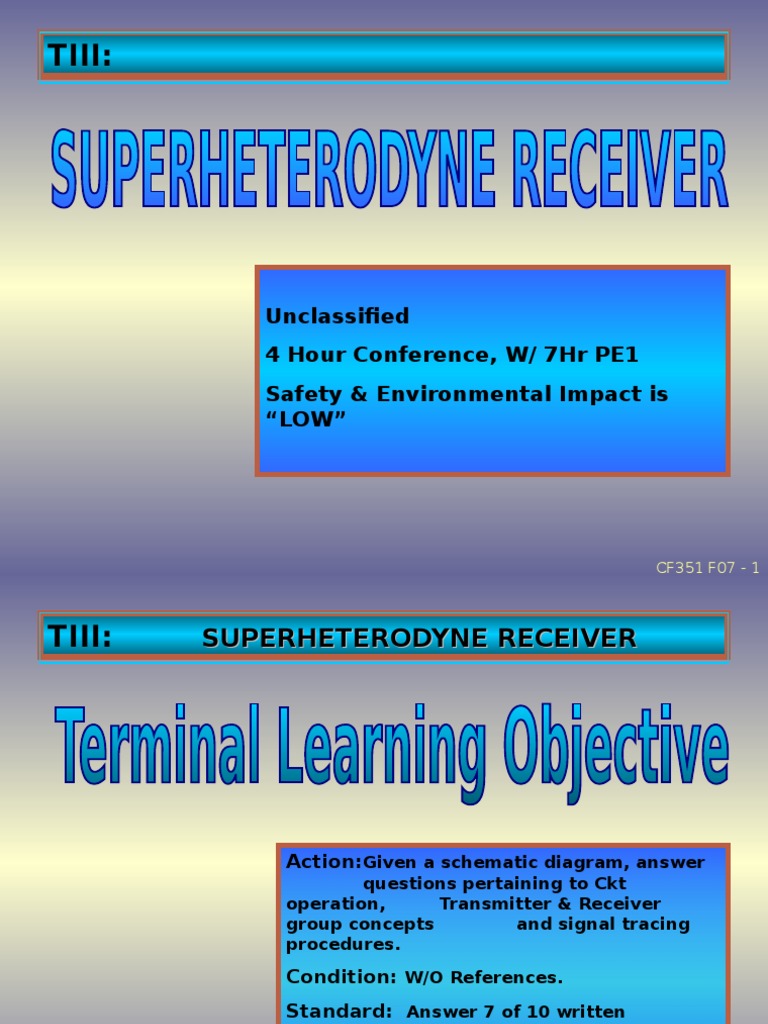Superhet Receiver Explained | PDF