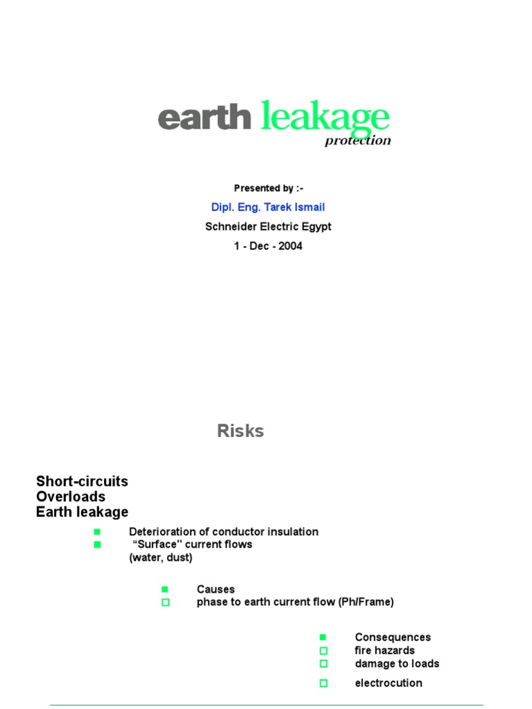 Earth Leakage Protection | PDF | Electric Shock | Insulator (Electricity)
