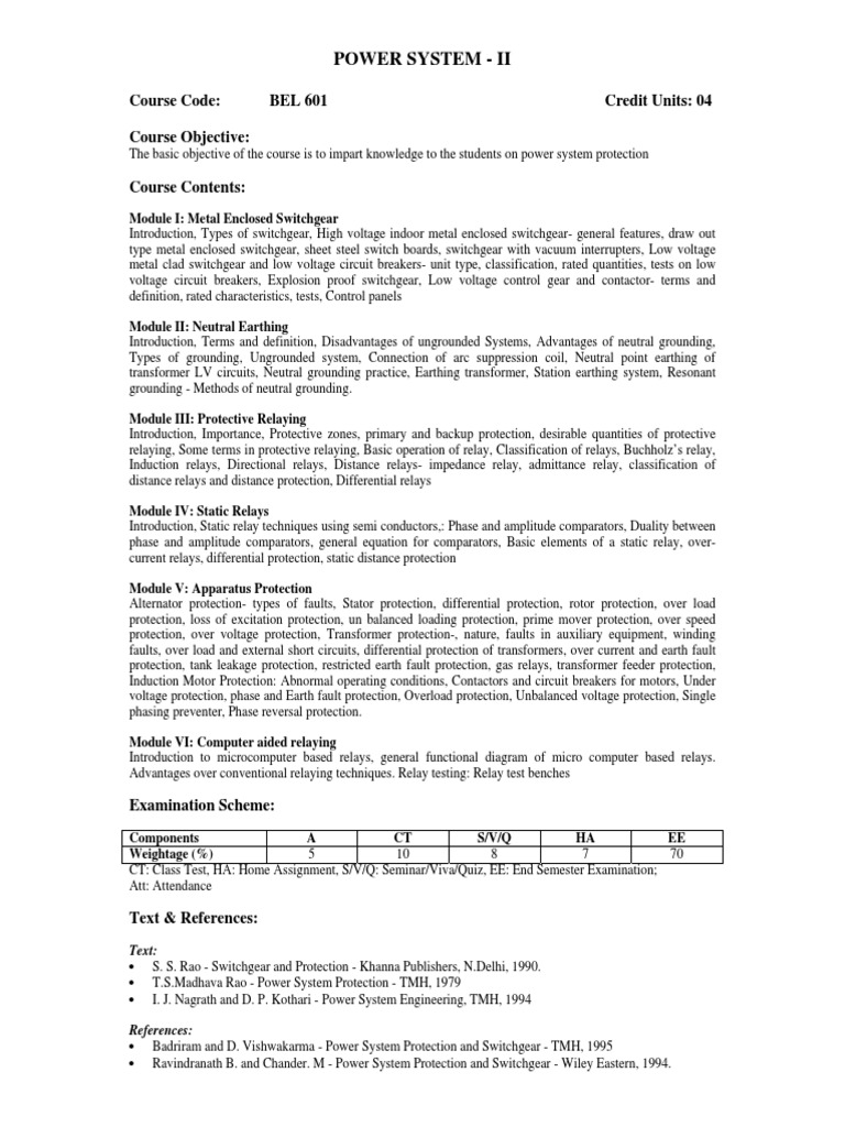 Power System and Electrical Machines | PDF | Relay | Electric Power System