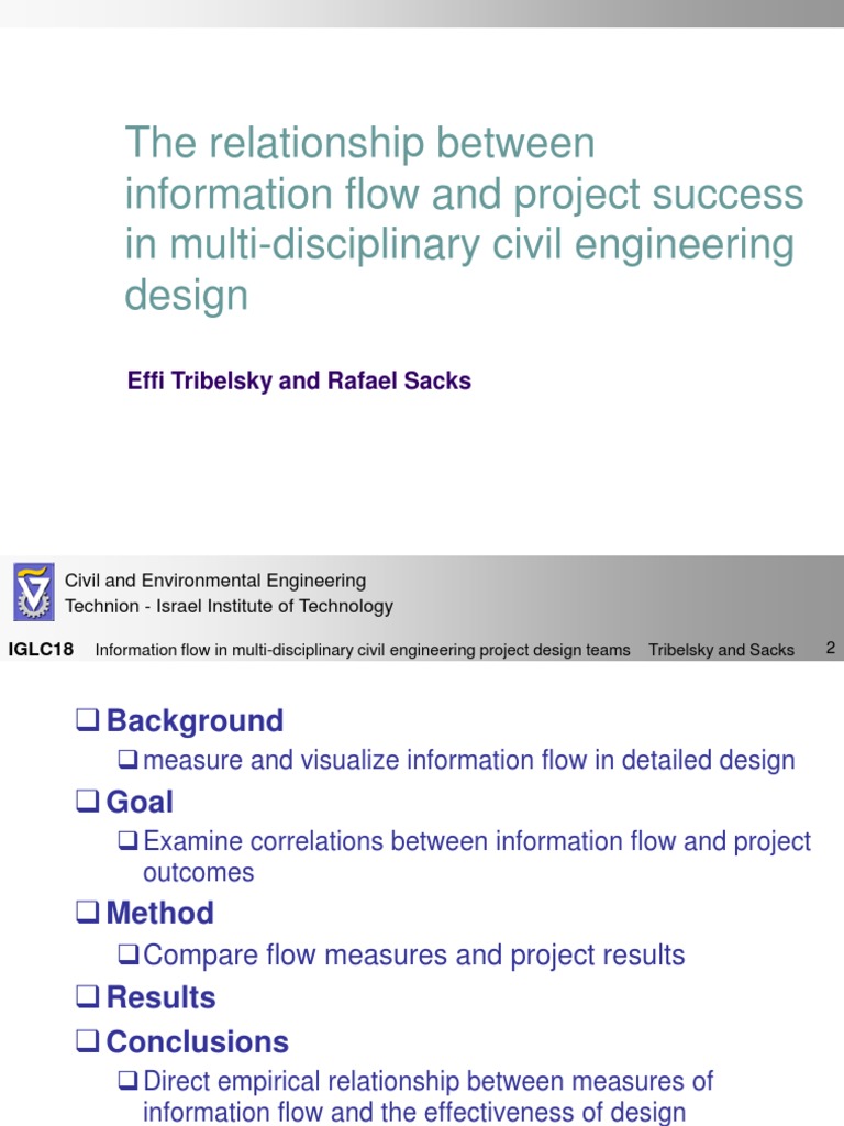 612-Information Flow in Multi-Disciplinary Civil Engineering Project ...