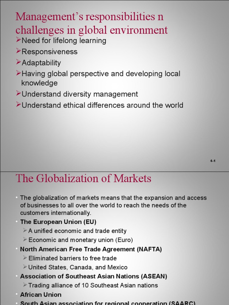 Managing in A Global Environment | PDF | Globalization | Outsourcing