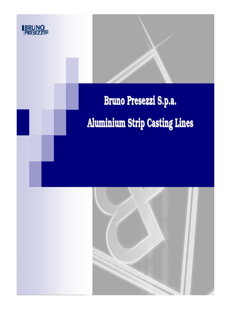 Bruno Presezzi Casting Lines | PDF | Casting (Metalworking) | Aluminium