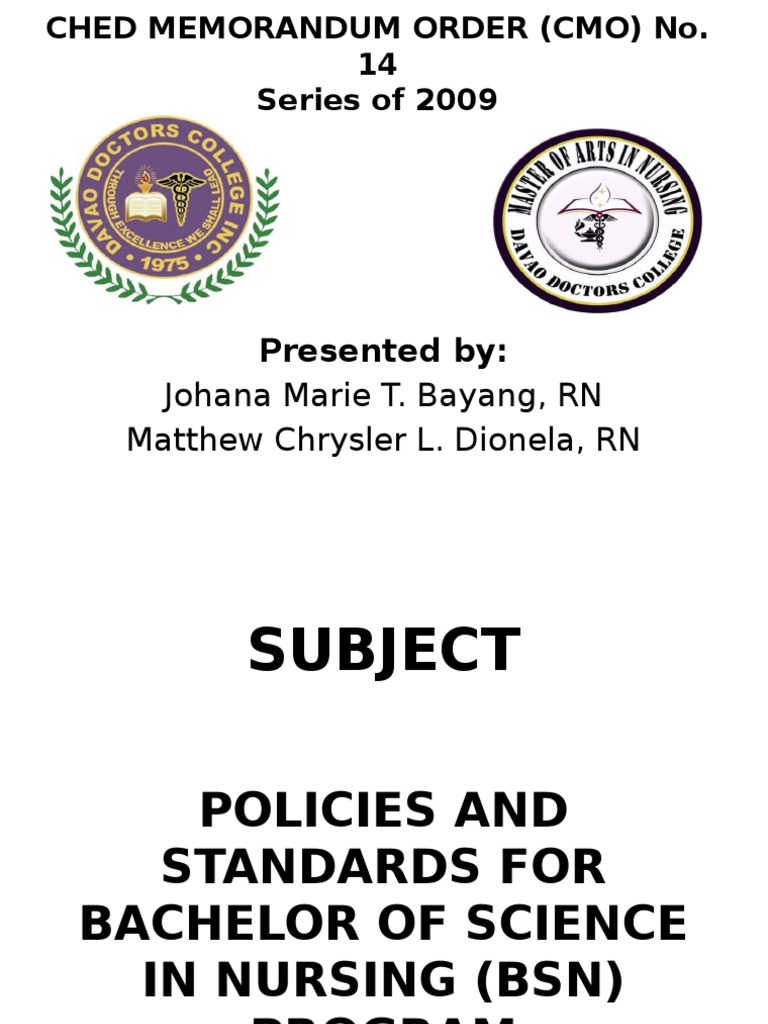 Ched Memorandum Order (Cmo) 14 2009 | PDF | Librarian | Nursing