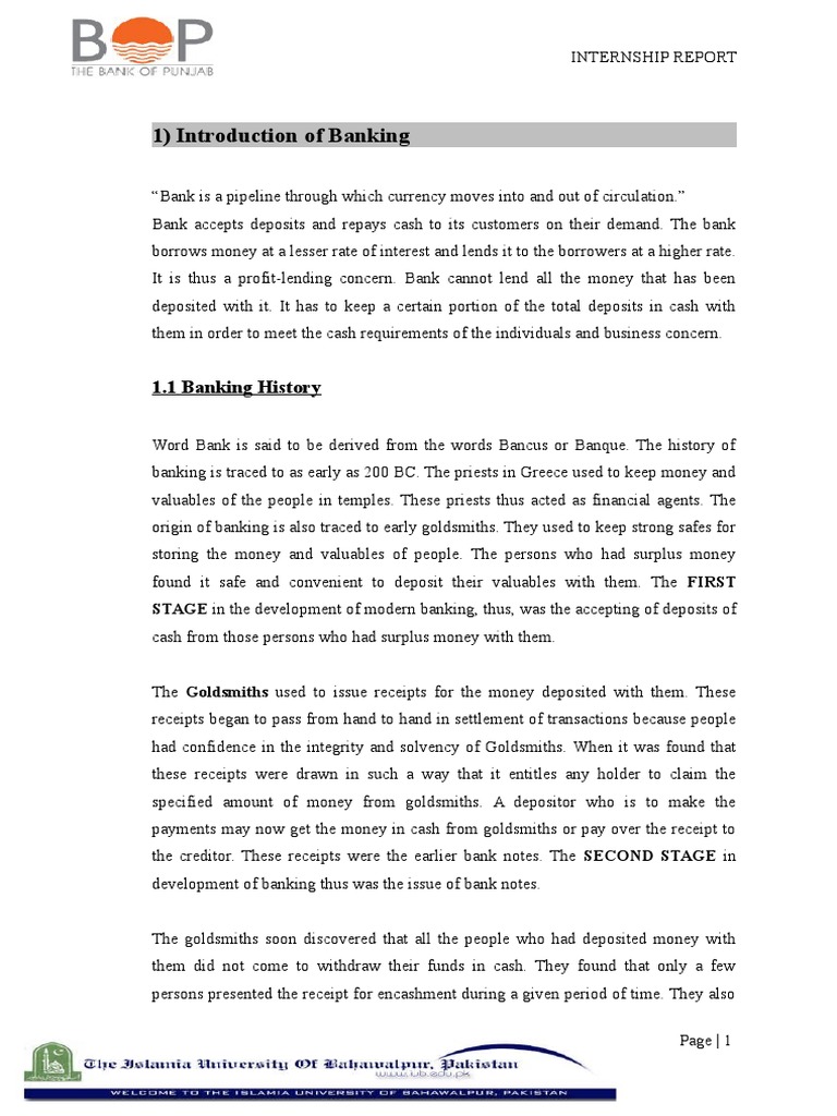 Report BOP | PDF | Revenue | Banks