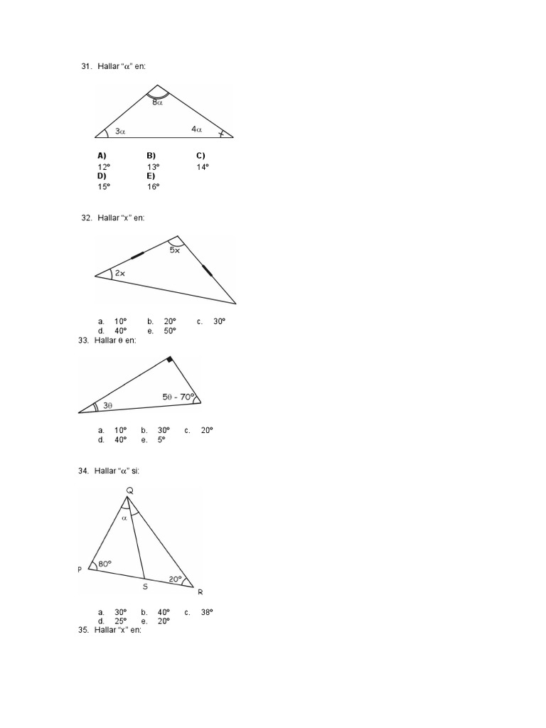 Hallar " " En:: A) B) C) D) E) | PDF