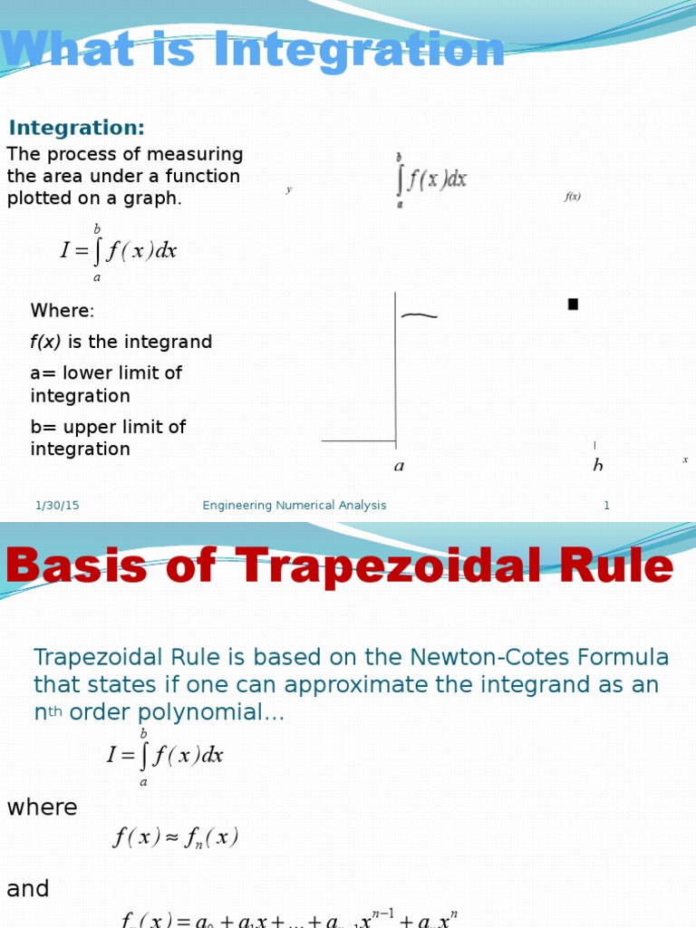 Lecture 10 Numerical Integration Trapezoidal | PDF | Integral ...