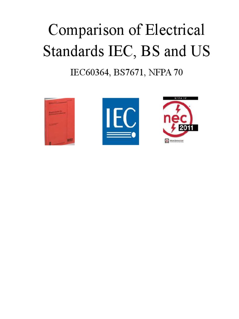 NEC and IEC Comparision | PDF | Electrical Wiring | Electrical Engineering